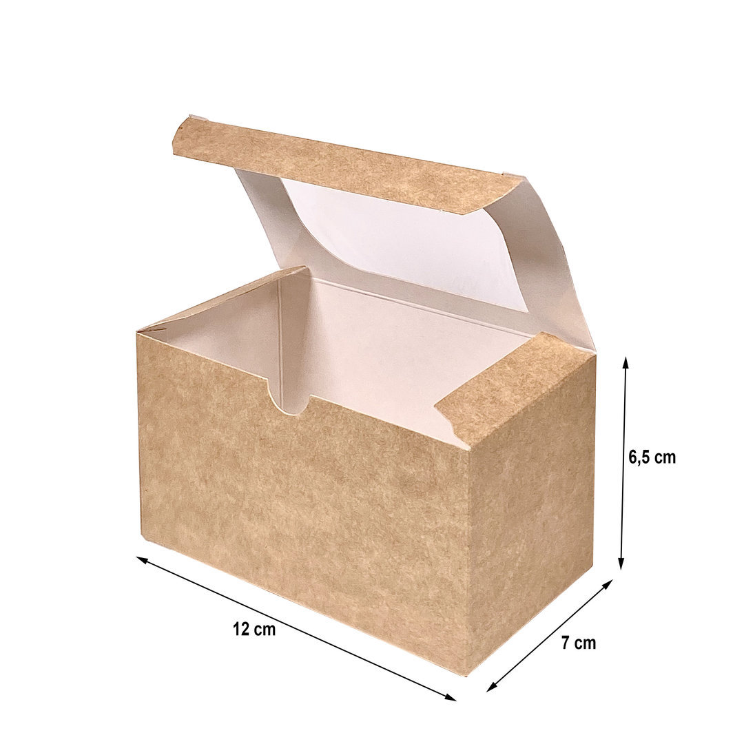 Boîte à Sandwich Kraft avec Fenêtre - Écologique