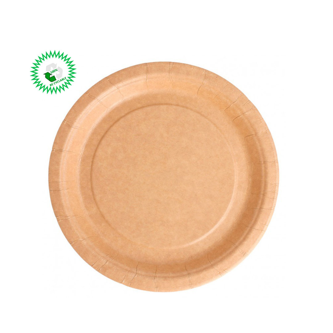 Plat en carton Kraft 230mm diamètre ECO