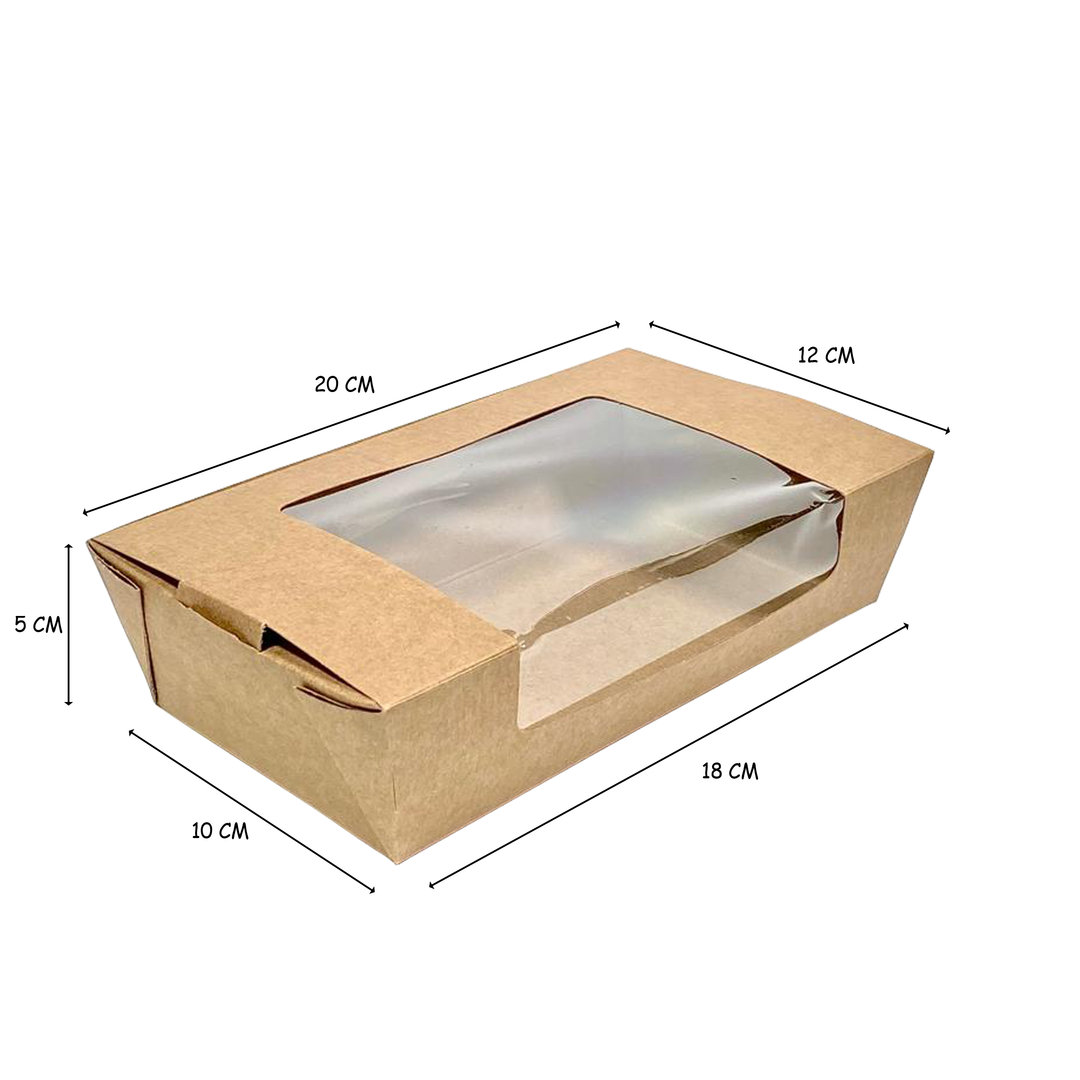 Take Away Box With Window 900ml - Kraft food packaging
